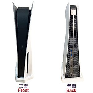 RDFJ Vertical Stand for PS5 Series Console with Built-in Cooling Vents and Non-Slip Feet, Space-Save, Specially Designed(White, for PS5 1000 Ultra HD Version)