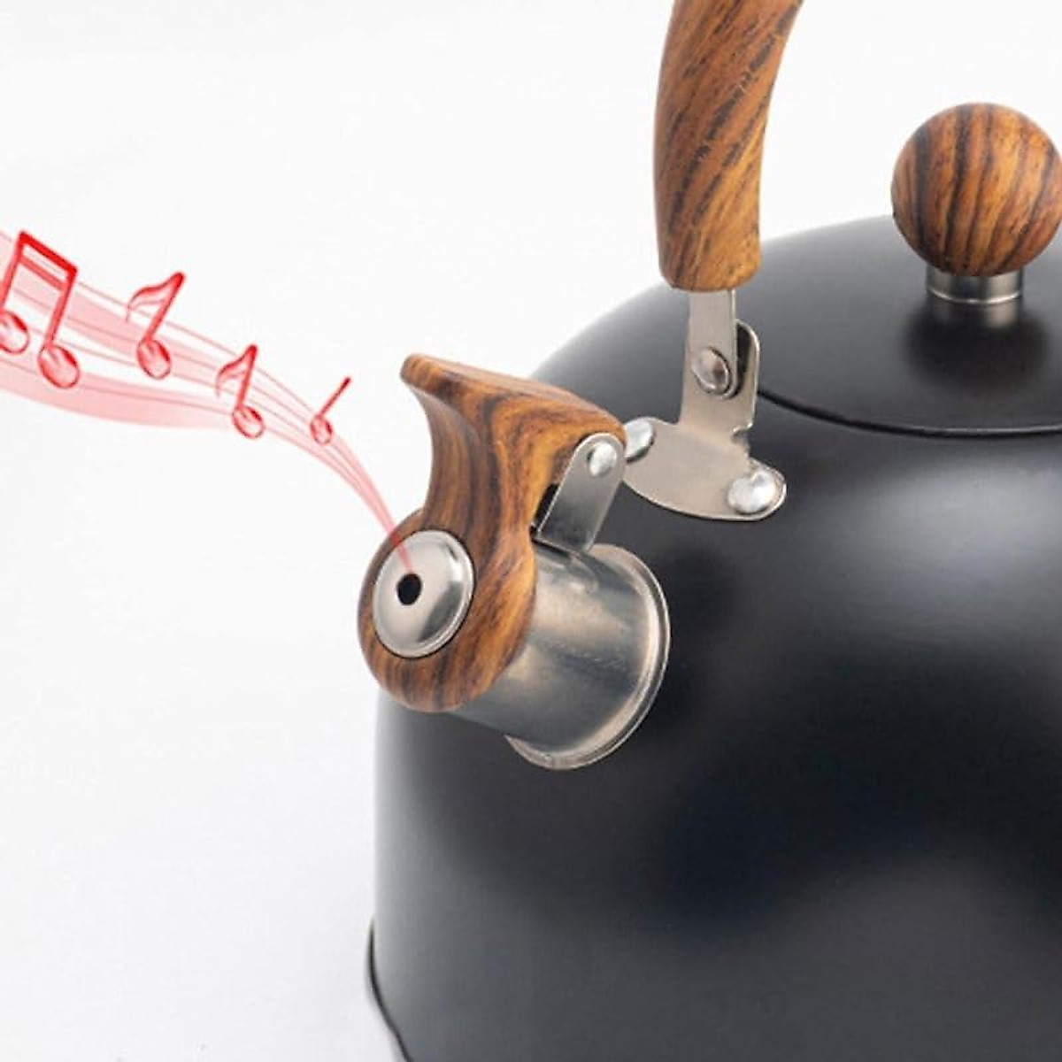 Teapot HExeh whistle kettle Amazon black chirping kettle wish coffee tea kettle 2.5LHigh-Quality Stainless Steel Whistling Kettle - Safe, Convenient, and Efficient Boiling Toolcoffee