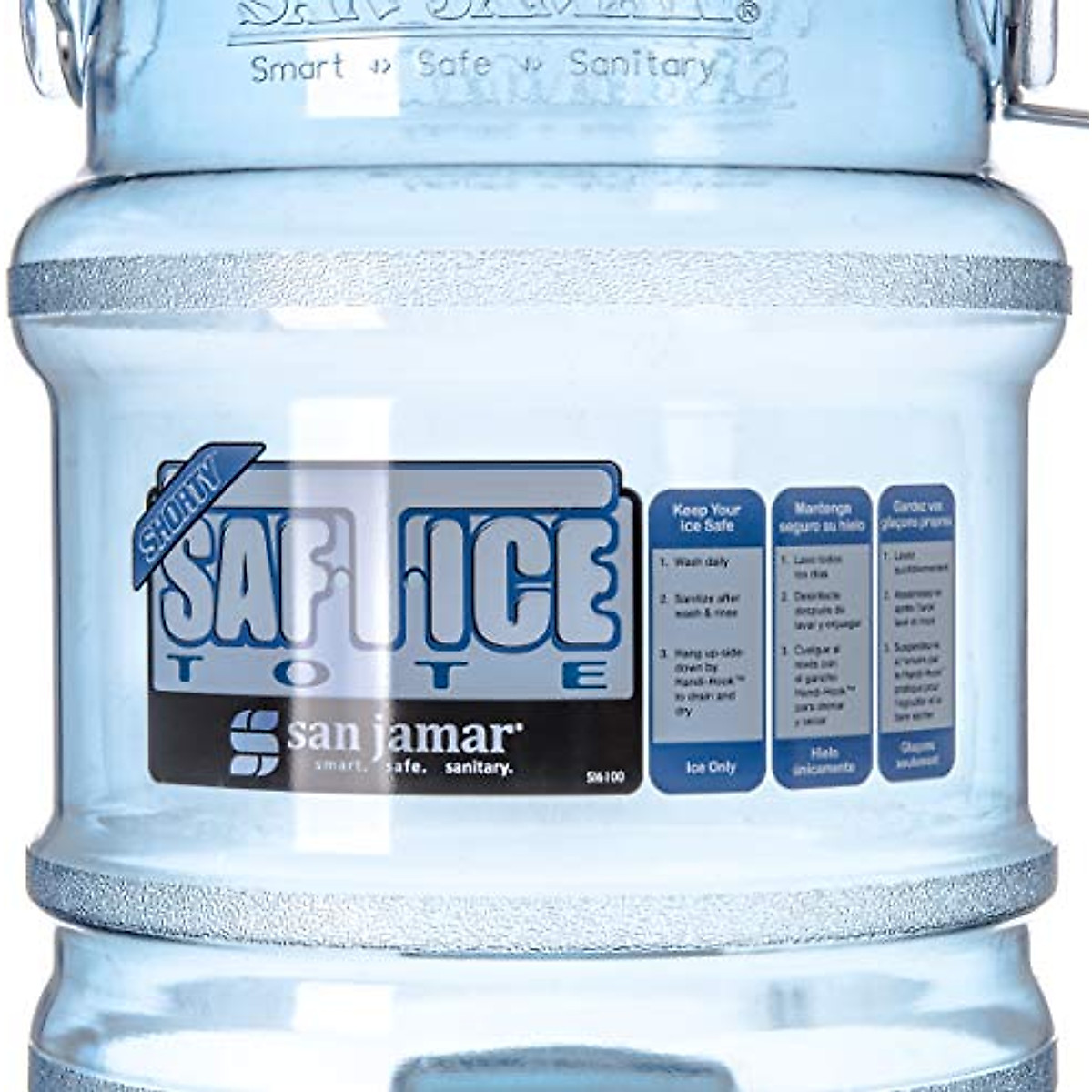 San Jamar Shorty Saf-T-Ice Commercial Ice Tote, 5 gal, (1 Pack)