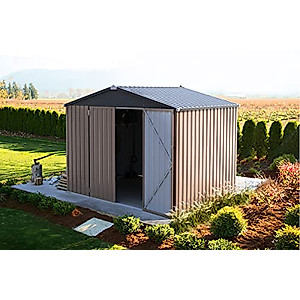U-MAX 8.4' x 6.3' Outdoor Storage Shed, Lockable Bike zheyangShed,Garden Shed &Tool Shed for Backyard, Patio, Lawn
