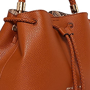Anne Klein Braided Handle Satchel, Saddle