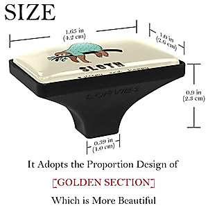 Sleepy and Happy Sloth Crystal Glass Drawer Knob Pull Ergonomic Furniture Cabinet Handle for Kitchen Dresser Cupboard Wardrobe