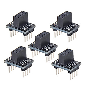 MakerFocus 5pcs NRF24L01+ Adapter ESP8266 ESP-01 Adapter Module for NRF24L01+ 2.4GHZ Wireless Transceiver Module and ESP8266 ESP-01 WiFi Module