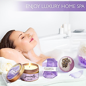 Gifts for Women, Birthday Gifts for Women, Happy Birthday Gifts Basket for Women,Lavender Relaxing Spa Gifts Basket for Best Friends Female Women Sister Mom Wife Her Girlfriend Coworker Hanukkah