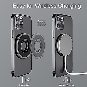 StarBakeSi Magnetic Phone Ring Holder, Compatible with Magsafe Phone Grip and Stand 3 in 1, Phone Holder for Hand, 180° Adjustable Phone Kickstand for iPhone 14 Pro Max, iPhone 14/13 / 12 Series