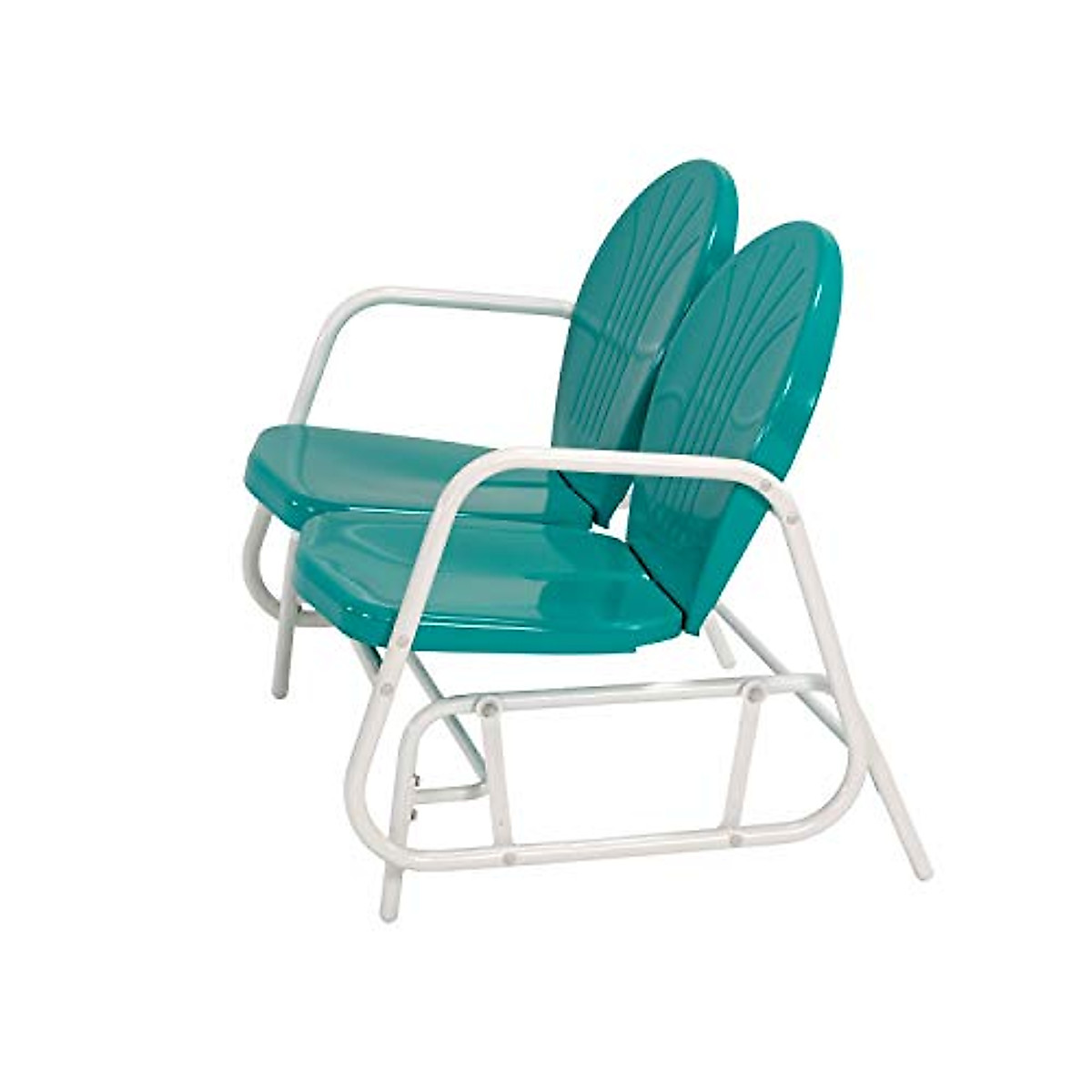 Woodlawn&Home, 200030, Retro Outdoor Glider Bench, Turquoise