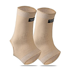 SPOTBRACE Ankle Brace Compression Sleeve(2 PACK),Breathable Ankle Support For Men Women, Ankle Compression Sock for Swelling, Plantar Fasciitis, Sprain