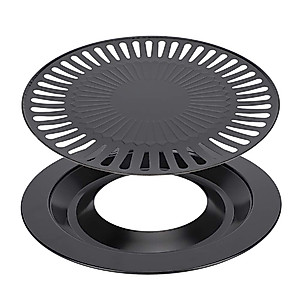 EMUKOEP Non Stick Bakeware Household Barbecue Pan Smokeless Round Nonstick Baking Tray BBQ Roasting Tray Kitchen Utensils
