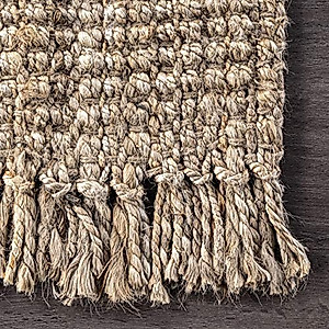 nuLOOM Daniela Farmhouse Chunky Jute Area Rug, 5' x 7' 6", Natural
