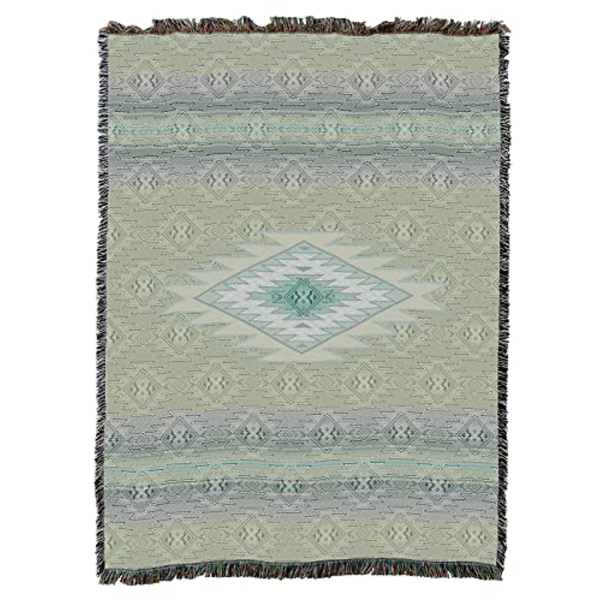 Pure Country Weavers Glacier Cove Blanket - Southwest Native American Inspired - Gift Tapestry Throw Woven from Cotton - Made in The USA (72x54)