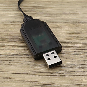 Micro Traders 5PCS USB Power Charger Cable 7.4V 1000mA Output USB RC Battery Charger Connector SM-4P Plug 53cm Length for RC Car Drones FPV Drone Quadcopters