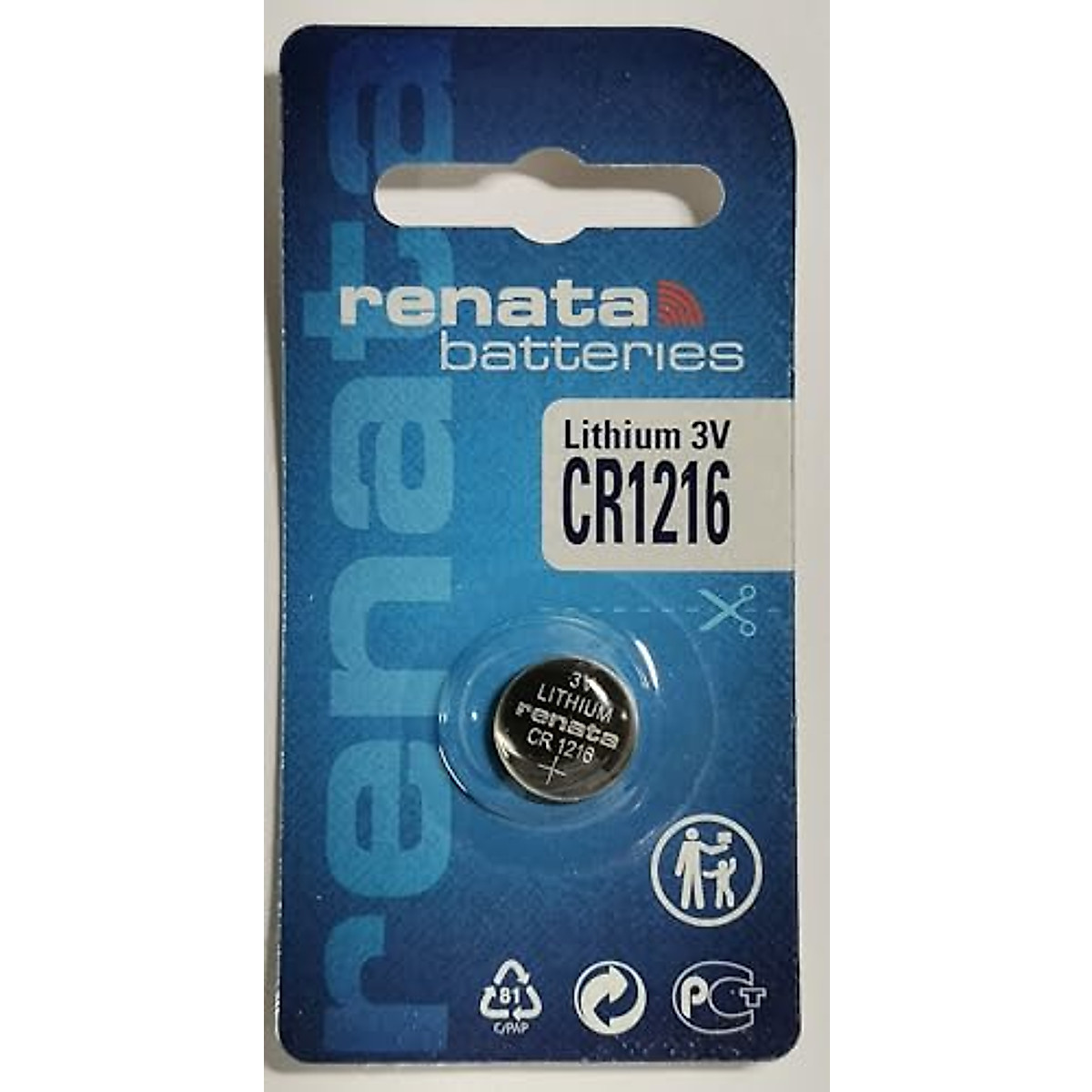 Renata CR12161Pk No. Cr1216 Lithium Coin Battery