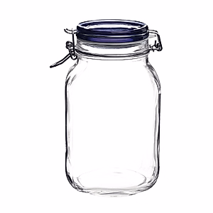Bormioli Rocco Fido Jar - 2L (67.75 oz) - Blue Lid