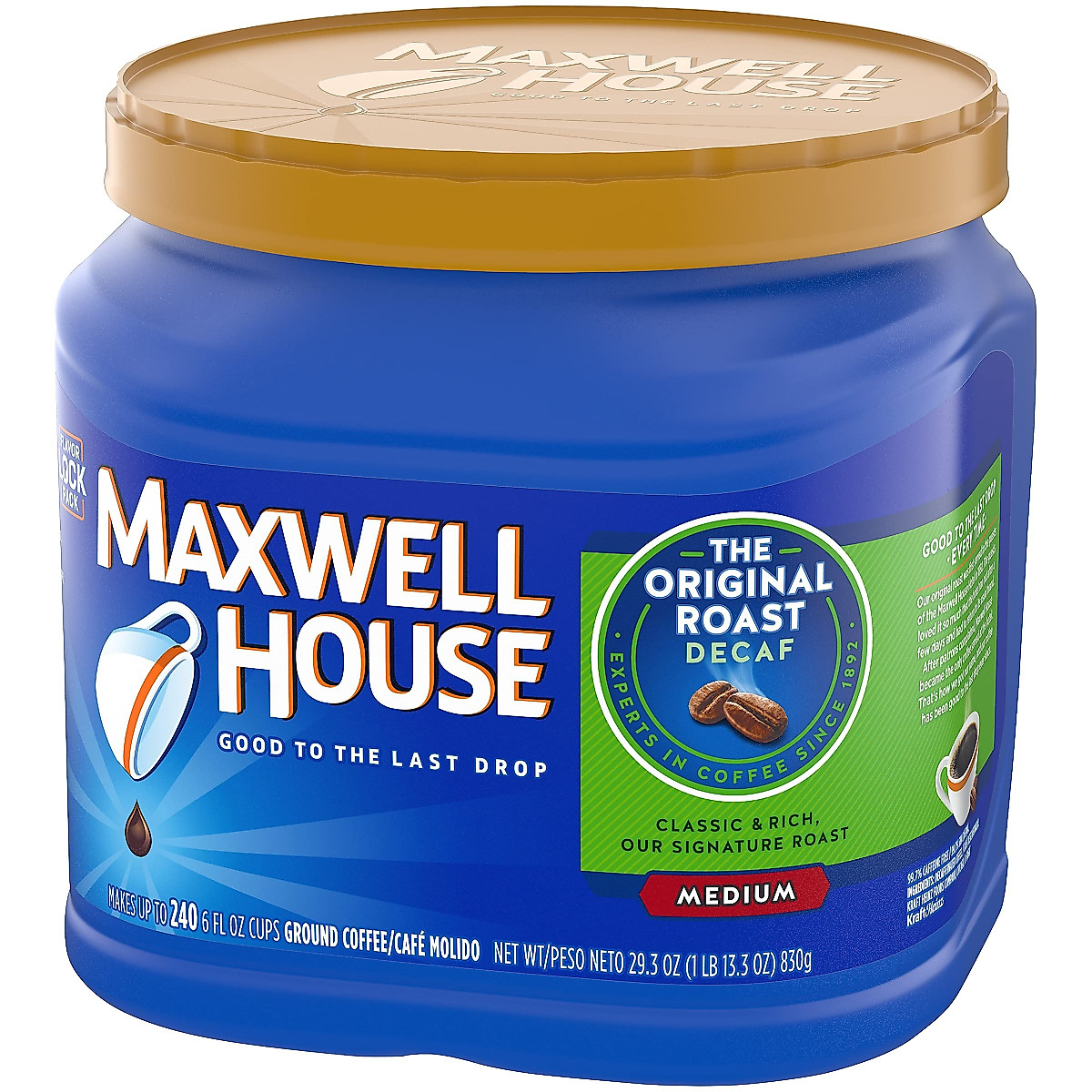 Maxwell House 04658 Coffee, Decaffeinated Ground Coffee, 29.3 oz Can