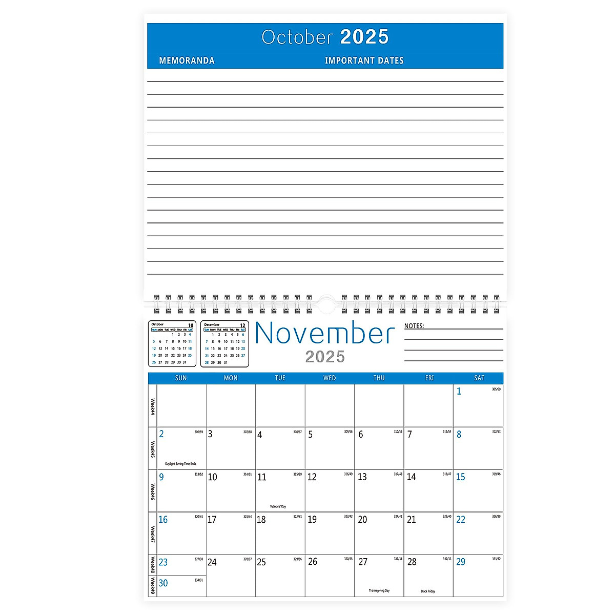 BHR Desk Calendar 2023-2024,Monthly Desk Calendar from January 2023-June 2024,10"×8" Standing Flip Desktop Calendar with Strong Twin-Wire Binding,Thick Paper and Writing Blocks for New Year and Christmas Gifts