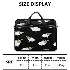 Sheep Laptop Computer Bag Waterproof Shoulder Messenger Bag 13-15 inch Durable Laptop Tote Bag with Shoulder Strap Handle Lightweight Crossbody Briefcase