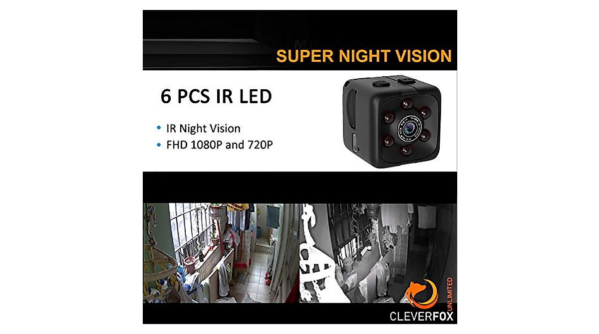 Mini Spy Camera with Night Vision & 1080P HD for Home & Office Security