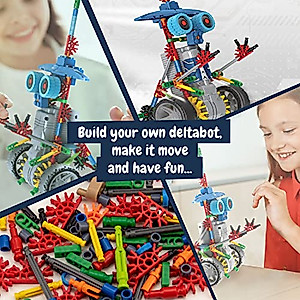 Science4you Deltabot Robot Toy Kit for Kids Age 8-12 - STEM 117 Pieces Robotics Kit, Build Your Own Robot Toy for Kids Age 8+, Educational Science Kits DIY Building Toys, Gift for Boys and Girls