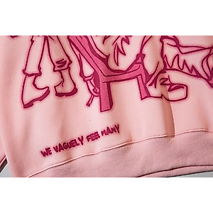 COOLMONAR Mens Cartoon Graphic Hoodies Streetwear Hooded Sweatshirt Pullover Hip Hop Fashion Y2K Hoodies Unisex