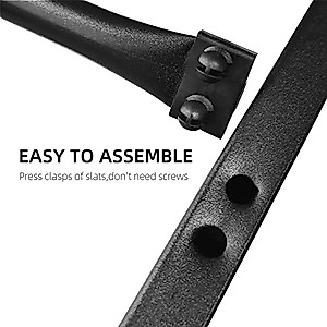 Alkmaar 12 Inch Full Size Bed Frame Platform with Headboard and Footboard No Box Spring Needed Metal-Wood Platform Bedframe, Easy Assembly