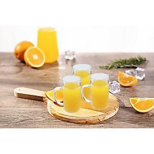 Beer Mug, Plastic Beer Mugs With Handles, 8 oz Dimpled Glass Beer Stein, Mini Oktoberfest Beer Mug, Reusable, Dishwasher-Safe (10 Pcs)