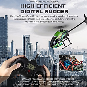 GoolRC F03 RC Helicopter, 4CH 2.4GHz Remote Control Helicopter with 6-Axis Gyro, Altitude Hold, One Key Take Off/Landing, Easy to Fly for Kids, Adults and Beginners, Include 3 Batteries