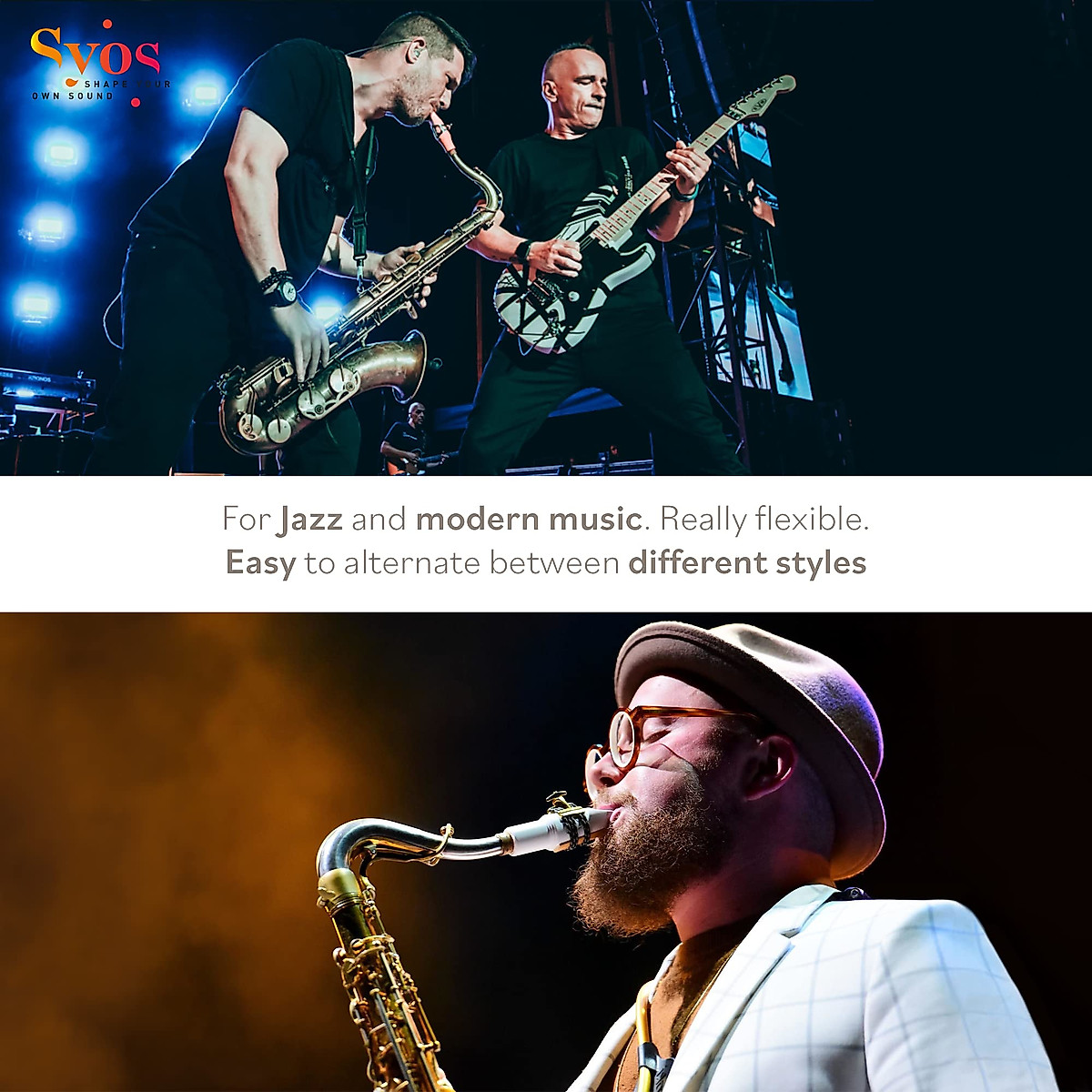 Syos Tenor Saxophone Mouthpiece, Steady Model, 7 Tip Opening, Arctic White, Improve the Sound of your Sax with this Easy-To-Play, Flexible and Homogeneous Tenor Sax Mouthpiece