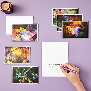 48 Pack Blank Cards and Envelopes Bulk, Space Cosmos Galaxy All Occasion Greeting Card for Thank You, Birthday, New Year (4x6 in) (10x15cm)