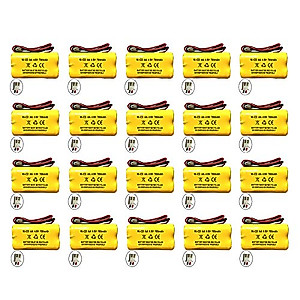 (20 Pack) 4.8v 700mah Emergency Light Exit Sign Ni-Cd Battery Replacement Lithonia BL93NC487 at-Lite BL93NC484 BL93NC485