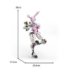 IVVTNHZ Bunny Girl Building Block Set, Bunny Girl Figure Creative Toy Hand Made Collection, suitable for friends Boys Girls (468 Pieces)