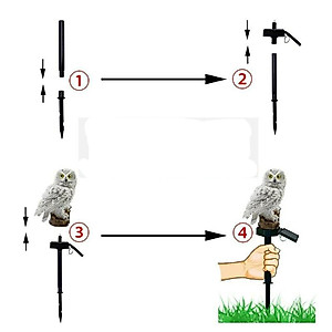 iDoGood 2packed Garden Solar Lights,Outdoor Decorative Resin Owl Solar LED Lights,Waterproof, with Stake, Small Figurine Lights for Garden Lawn Pathway Yard Decorations (White)