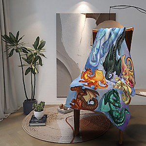 OLMSOL Wings of Fires Blanket Ultra Soft Cozy Merchandise for Art Poster Design Throw Blanket for Any Dragons Fans 40"x50"