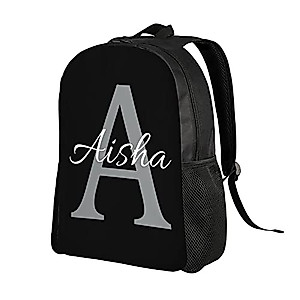 Custom Backpack Personalized Daypack for Kids Boys Girls Youth Men Women Adult Design Your Own Backpack with Text Name Customized Laptop Shoulder Bags Lightweight School Bookbag 16In Birthday Gift