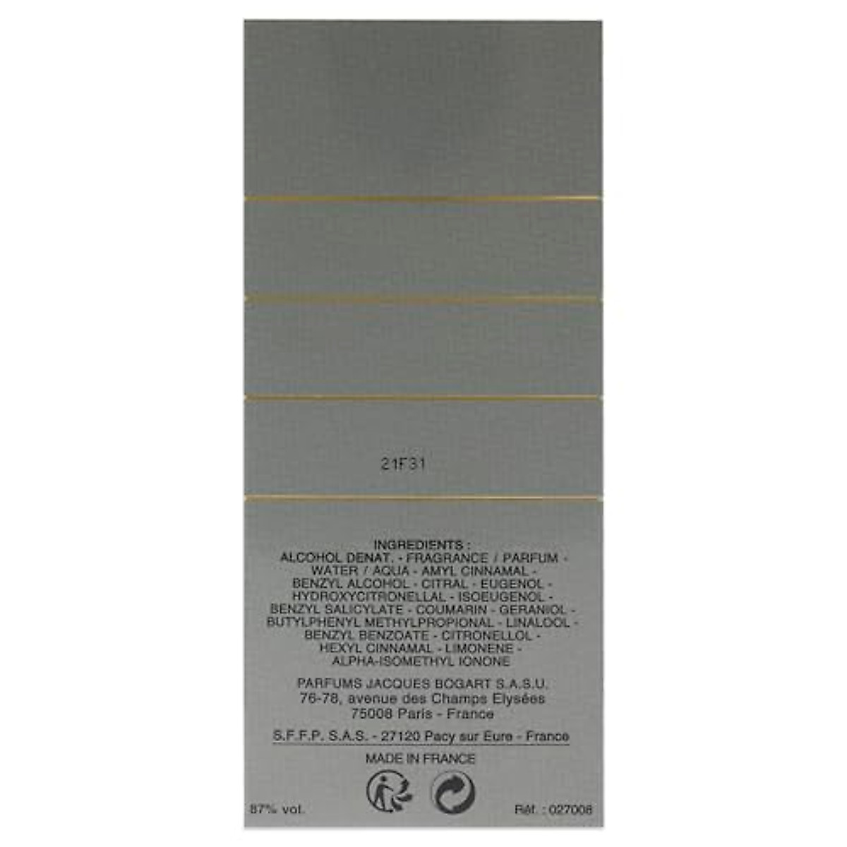 Jacques Bogart One Man Show For Men. Eau De Toilette Spray 3.3 Ounces