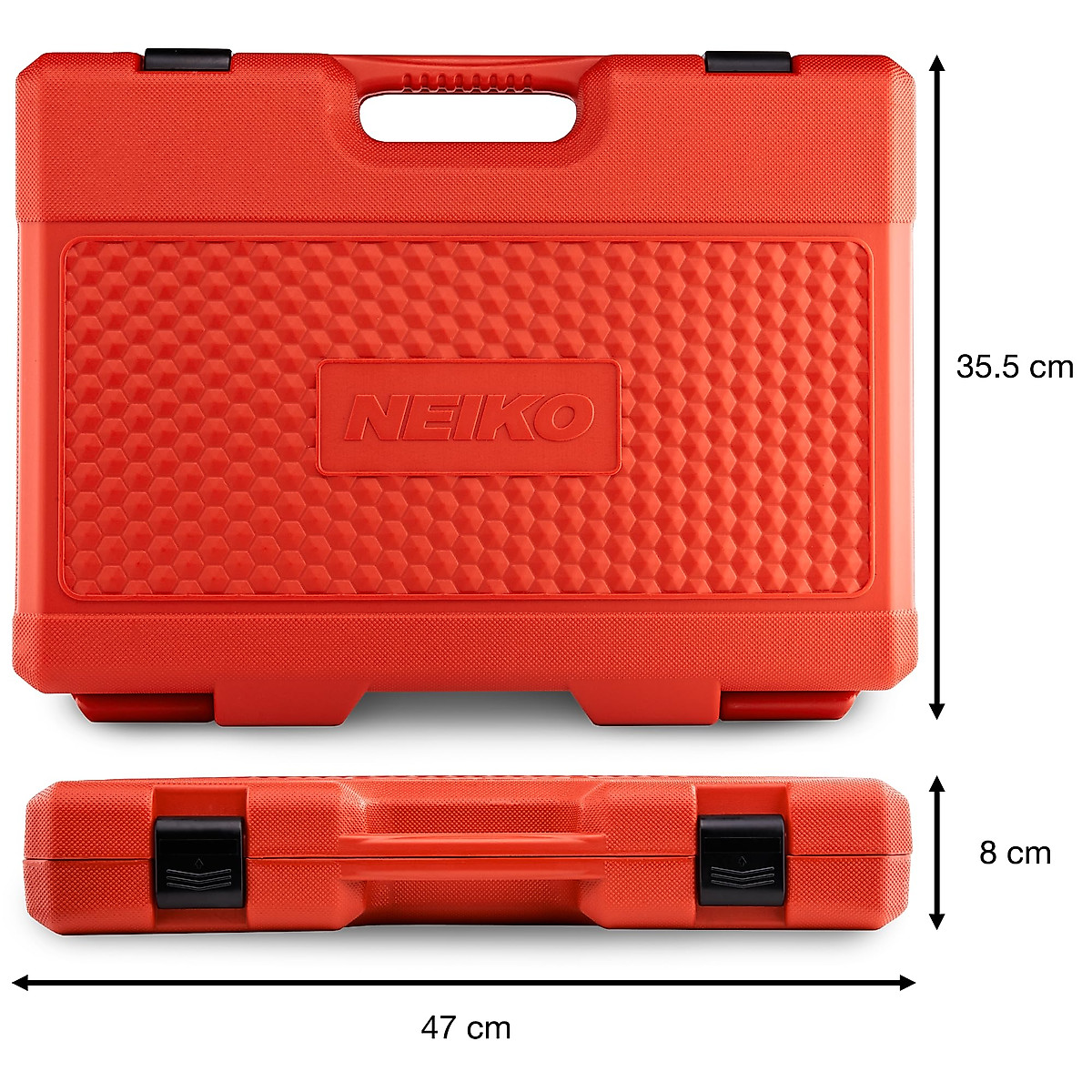 NEIKO 02471A Impact Socket Set, 3/8” Drive, 67 Piece, Metric and Standard Master Socket Set with Shallow & Deep Sockets, Ratchet, Swivel Sockets, Extension Bars, Adapters, Cr-V & Cr-Mo