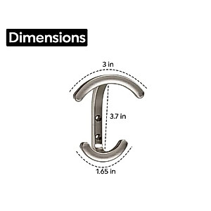 LaCasa Towel Hooks, 2 Pack, Satin Nickel Finish, Robe Coat Clothes Hook for Bathroom Door Wall Kitchen Cabinet Closet Entrance Hall Foyer Garage Hotel (Satin Nickel)