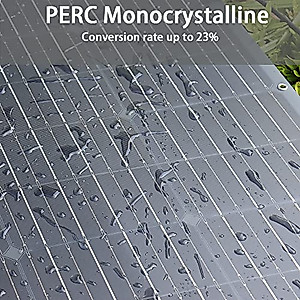 XINPUGUANG Flexible Solar Panel 100W 12V Solar Panel Kit Monocrystalline Cell,10A Charge Controller, Extension Cable，Alligator Clip Cable for Off Grid Boat rv Trailer (100W)