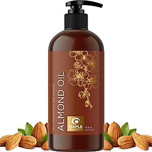 Nourishing Apricot Kernel Oil - Lightweight Body Moisturizer for Soft, Smooth Skin and Hair - Fast Absorbing Cold Pressed Face and Body Oil - 16oz