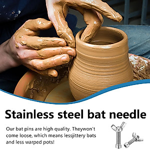 Sthmeyue Bat Pins-Fits with Any Standard Wheel Head Ceramic Bat-Pottery Wheel Bat (Set of 4 Bolts and 4 Wing Nuts)