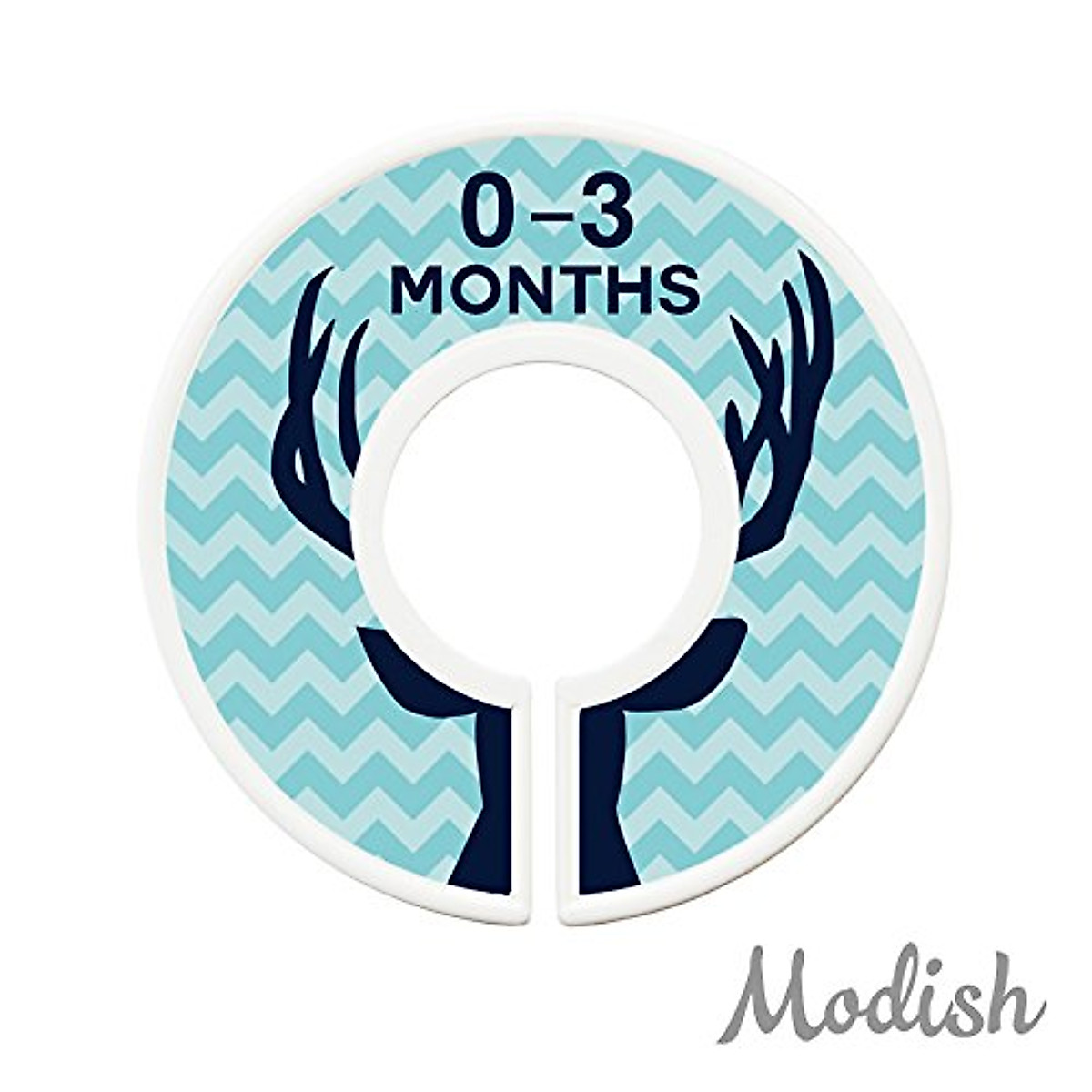 Modish Labels Baby Clothes Size Dividers, Baby Closet Organizers, Size Dividers, Baby Closet Organizers, Closet Dividers, Clothes Organizer, Nursery, Boy, Woodland, Deer, Navy, Teal Mint, Gray (Baby)