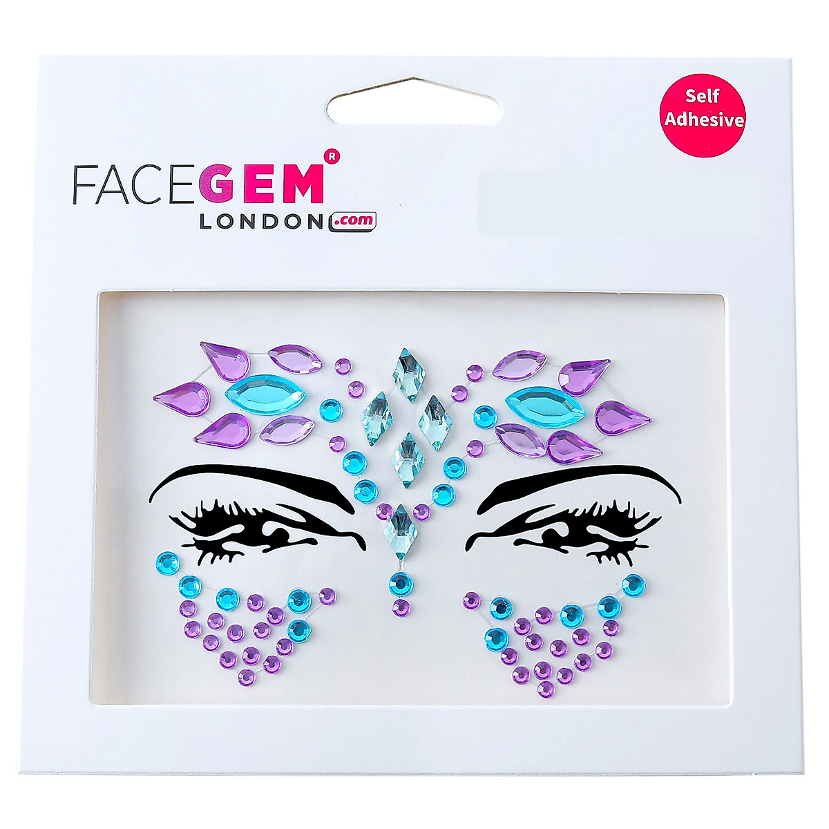 32 PCS Face Gems (RANDOM DESIGNS) Self- Adhesive Glitter Jewel Tattoo Sticker Festival Gems Rave Party Body Make Up C2ZAKMIX-A