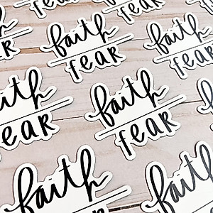 Swaygirls Christian sticker | Faith greater than fear sticker | Faith over fear decal | Christian stickers about Jesus, God, Bible verse quotes, scripture