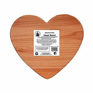 Hardwood Heart Shaped Cheese Serving Board (11" x 11" x .75")