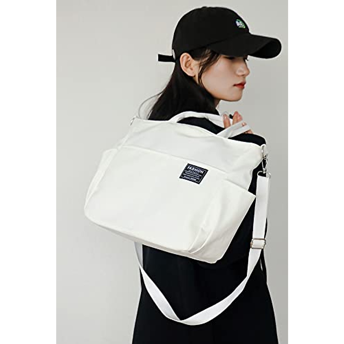 Hobo Bag Unisex Tote Bag Stylish Students Casual Large Canvas Handbag School Shoulder Bag