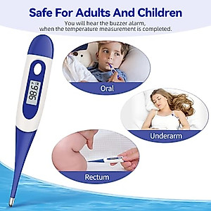 FDK Thermometers for Adults & Kids - Medical Grade, Accurate Oral/Armpit, Ideal for Travel, Easy-to-Read Digital Display, Default, BT-A21CN