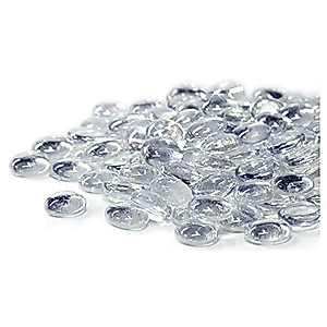 Golden Flame 10 Pound Fire Drops | 1/2 Inch Rocks | Natural Gas or Propane | Fire Pit, Table, and Fireplace | Indoor or Outdoor | Brilliant Jewel-Like Color | Crystal Ice Reflective