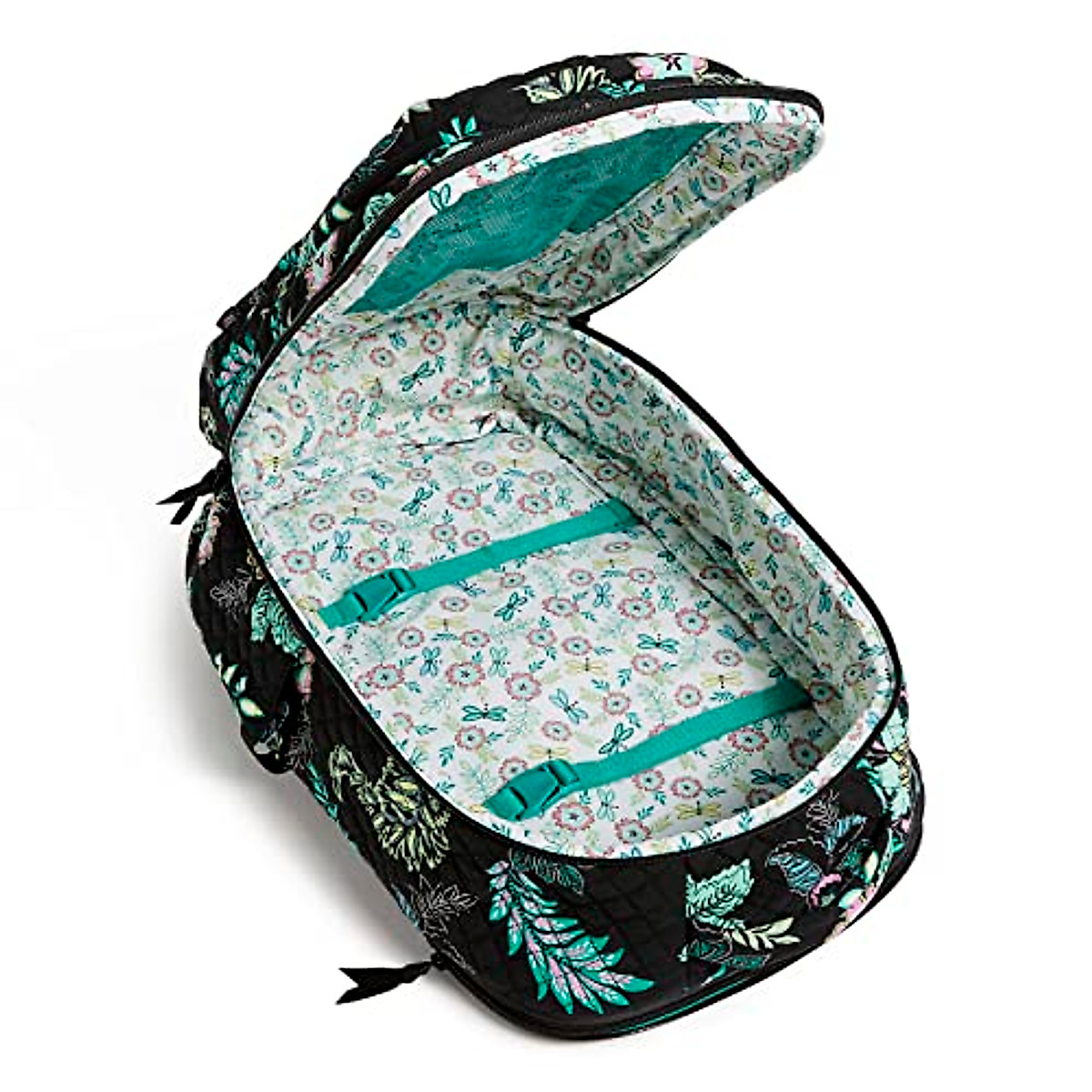 Vera Bradley Women's Cotton Large Travel Backpack Travel Bag, Island Garden - Recycled Cotton, One Size