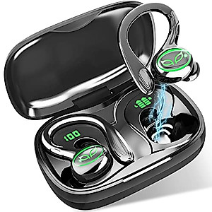 Wireless Earbud, Bluetooth 5.3 Headphones Sport 2022 Wireless Earphones in Ear Stereo Noise Cancelling Earbud with Dual Mic, Over Earhooks Ear Buds IP7 Waterproof 48H Playtime Headset for Running Gym