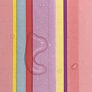 SimpleLife4U Rainbow Stripes Shelf Liner Self-Adhesive Furniture Paper Refurbish Old Makeup Storage Boxes Nightstand 17.7 Inch by 13 Feet