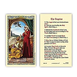 The Visitation of Mary Laminated Holy Prayer Card with Angelus Back Bible Bookmark